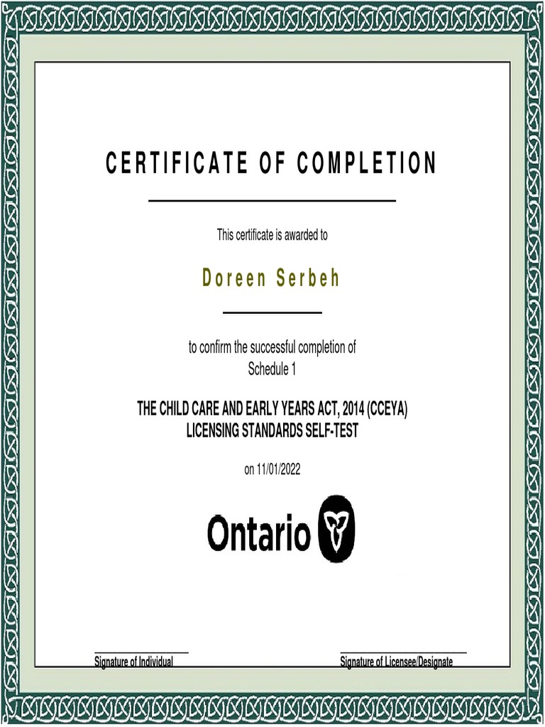 Cceya Certificate | PDF