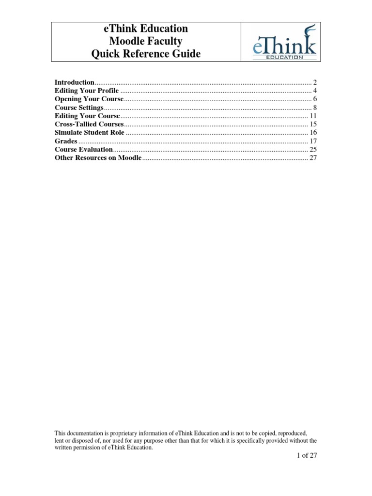 Moodle Faculty Quick Guide | PDF