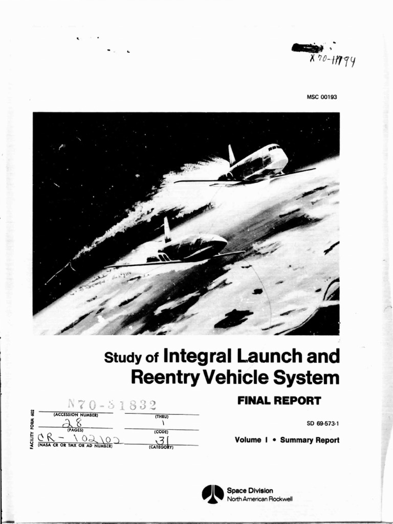 Integral Launch and Reentry Vehicle System: Study of | PDF | Space ...