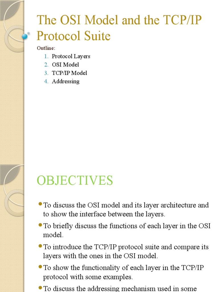 CSC1202 3 The OSI Reference Model - V2 | PDF | Osi Model | Internet Protocols