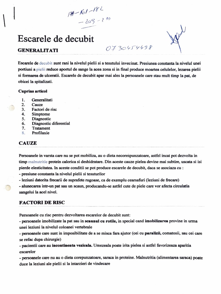 Escare de Decubit | PDF