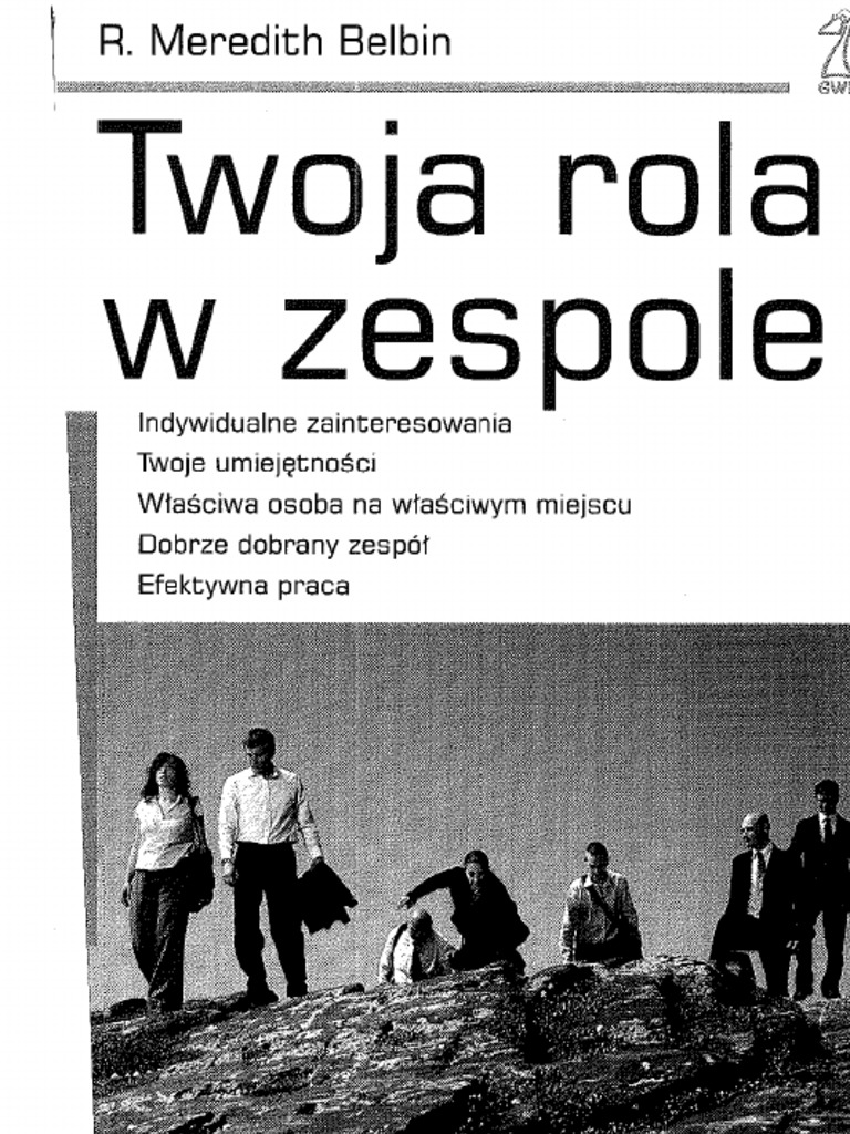 Belbin R. M. - Twoja Rola W Zespole | PDF