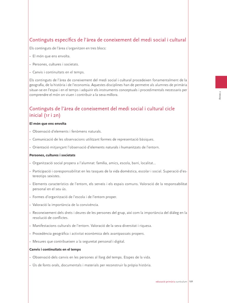Medi Social Curriculum-Ed-Primaria | PDF