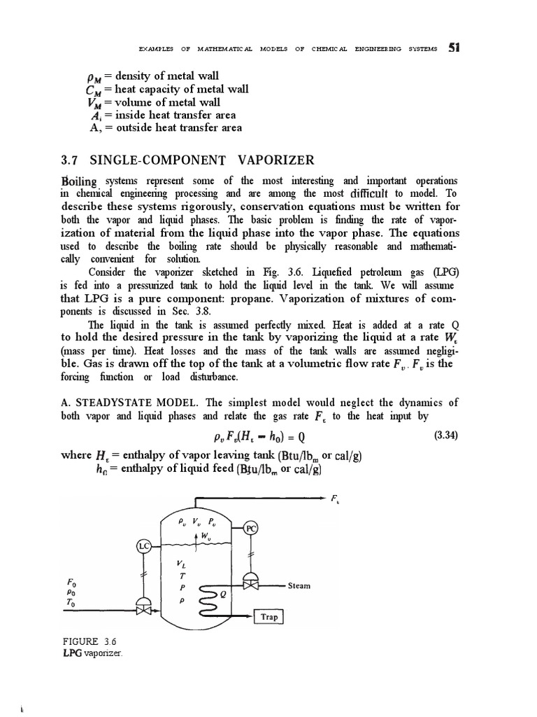 Single Component Vaporizer | PDF | Phase (Matter) | Enthalpy