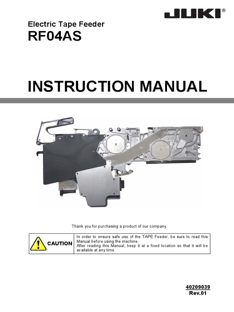 RS-1R Electric Feeder Manual - RF04 - InstructionManual - Rev01 - E ...