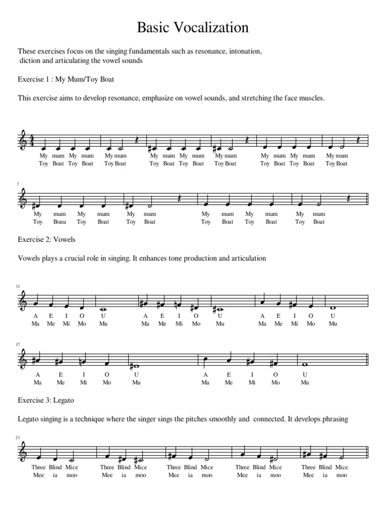 Basic Vocalization | PDF | Singing | Sound Production