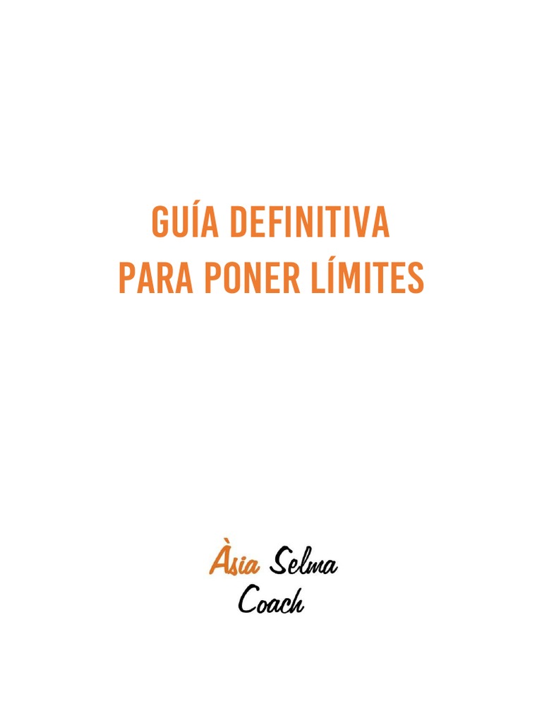 Aprende a Poner Límites Saludables | PDF | Autoestima | Las emociones