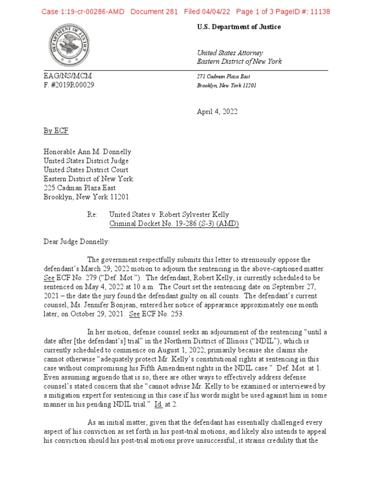 U.S. v. Kelly | PDF | Prosecutor | Sentence (Law)