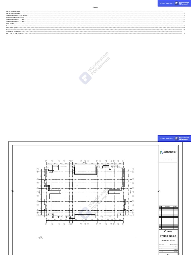 Revit 26 Foundation Design Catalog | PDF