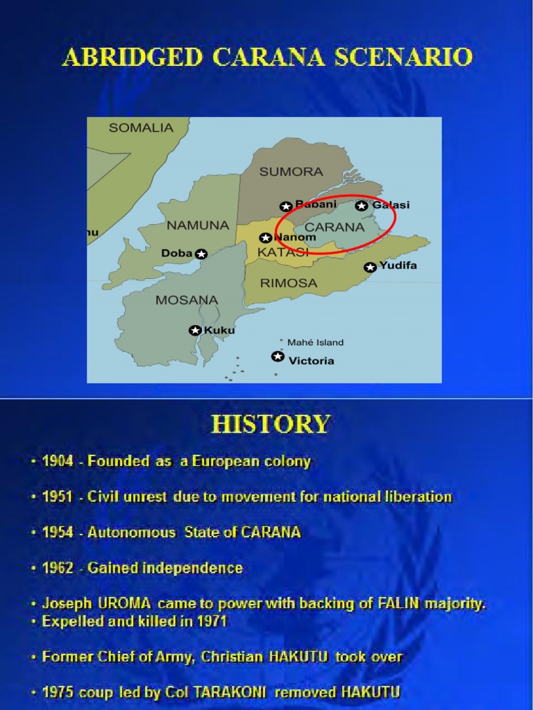 Carana Scenario Overview and Sarazzo | PDF