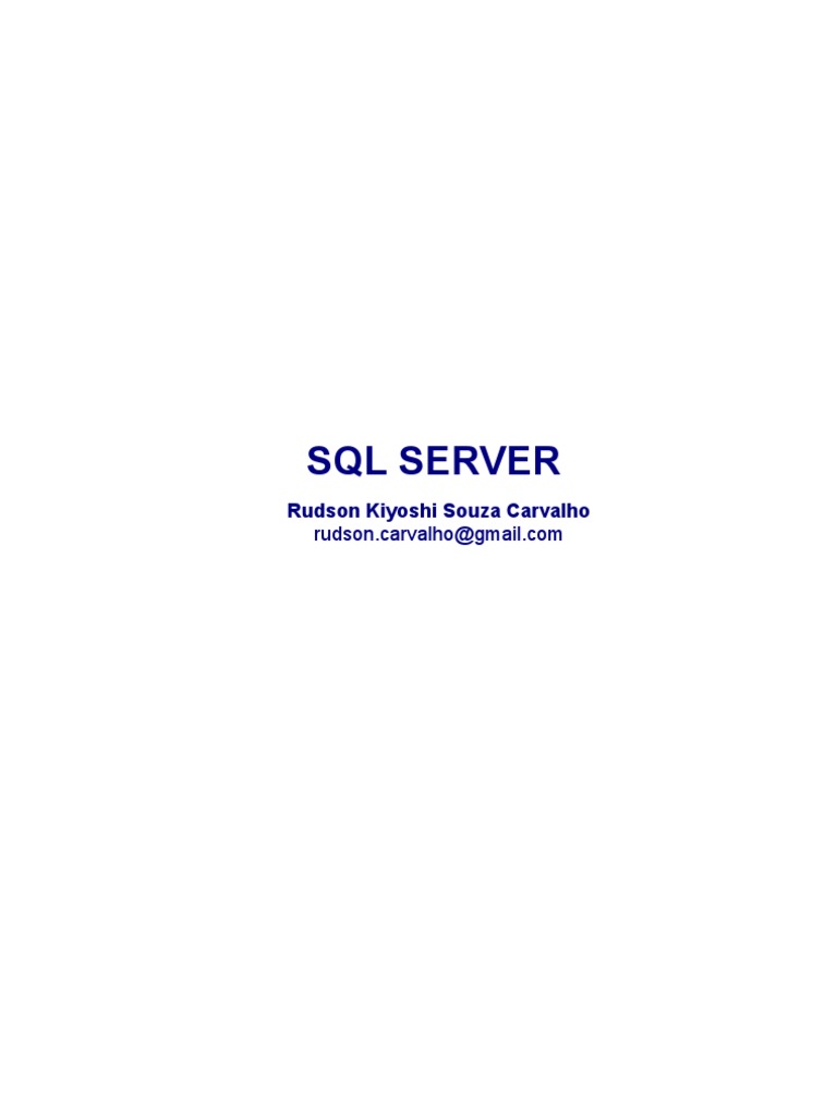 SQL Server Completa | PDF | SQL | Modelo relacional