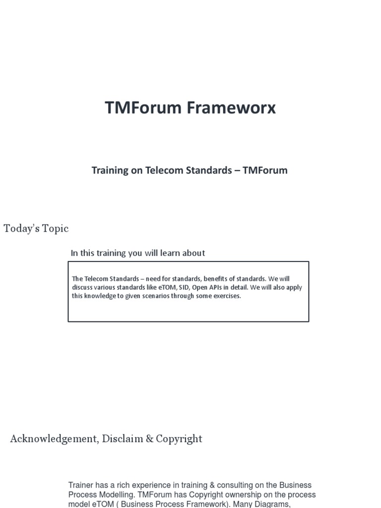 Frameworx Overview | PDF | Strategic Management | Information ...