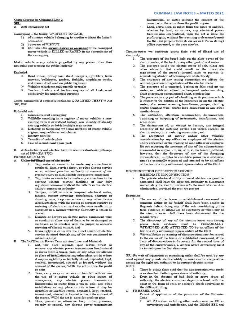 Crim Law Syllabus | PDF | Crimes | Crime & Violence