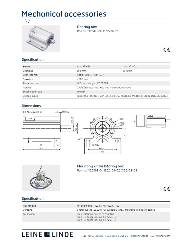 Bearing Boxes, Mounting Kits, Adapters, and Mechanical Accessories for ...