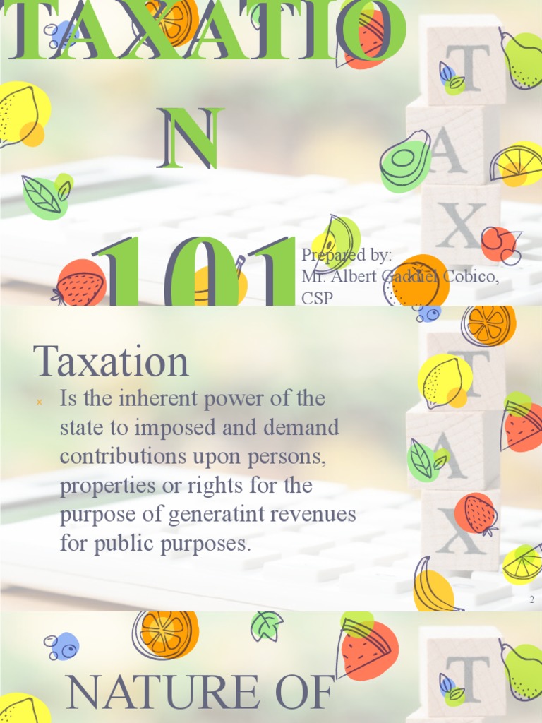 Lesson 6 (Finals) - Taxation | PDF | Taxes | Government Finances