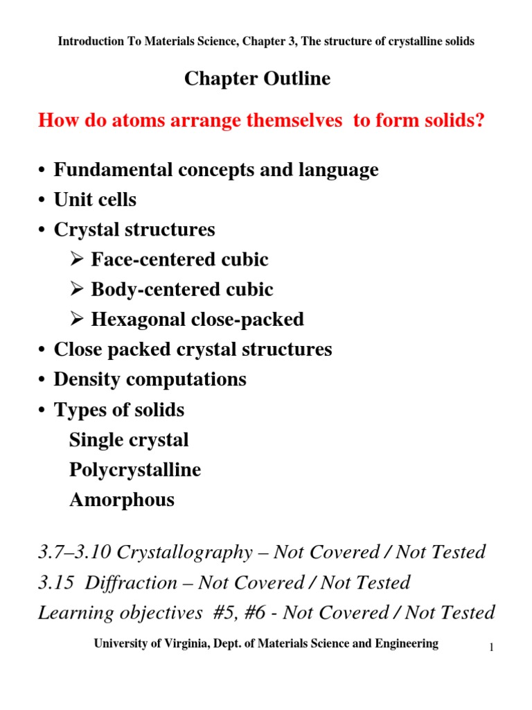 Crystal Structures in Materials Science | PDF | Crystal Structure | Crystal