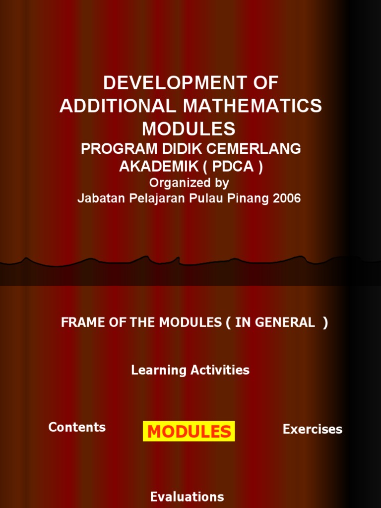 0) Add Math Modules Presentation | PDF
