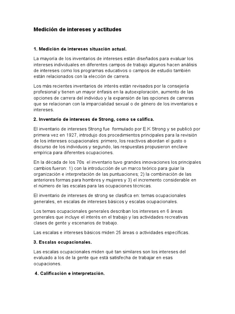 Medicion de Intereses y Actitudes | PDF | Validez (Estadísticas ...