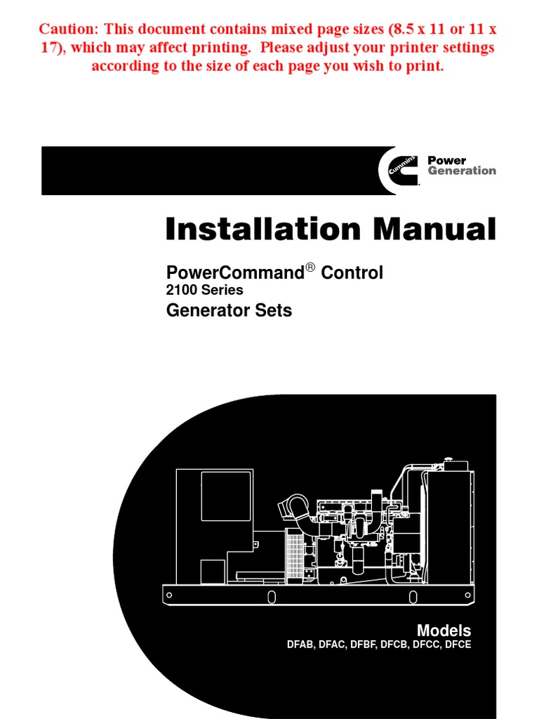 Powercommand 2100 Series | PDF | Screw | Fires