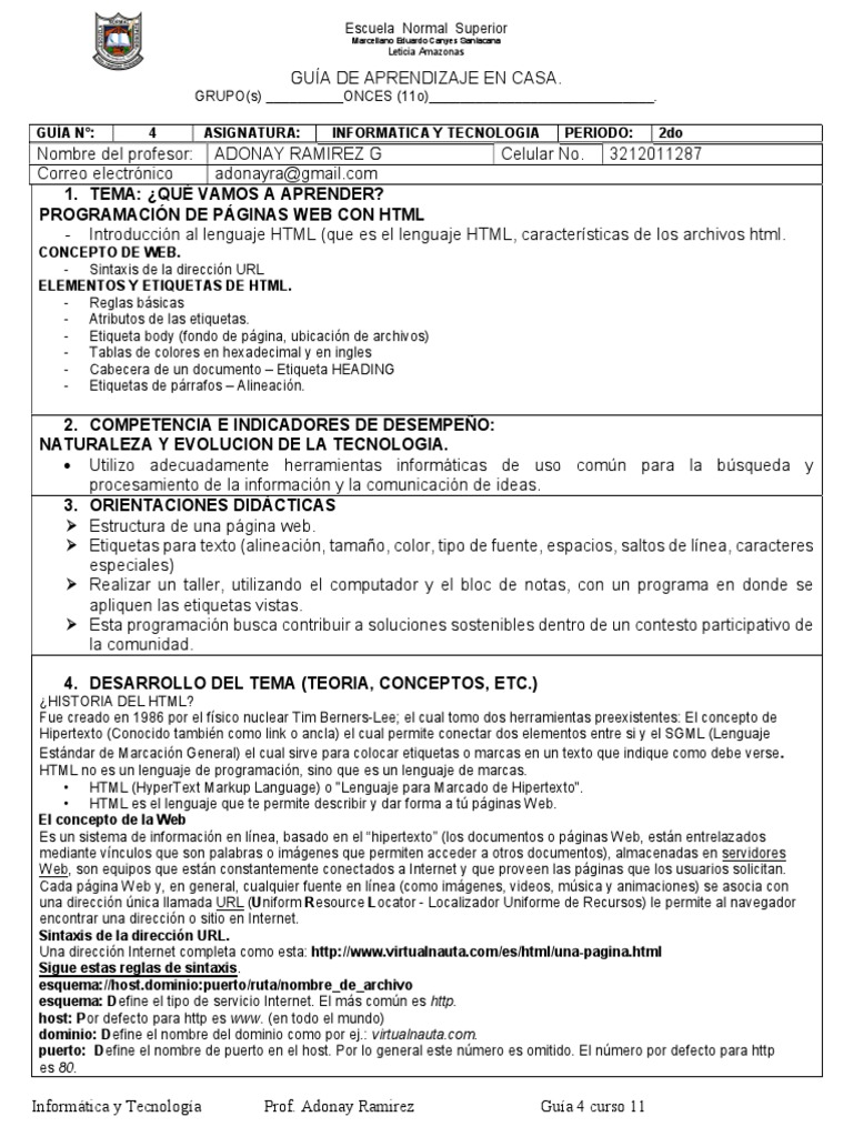 Introducción a la programación web con HTML: elementos básicos ...