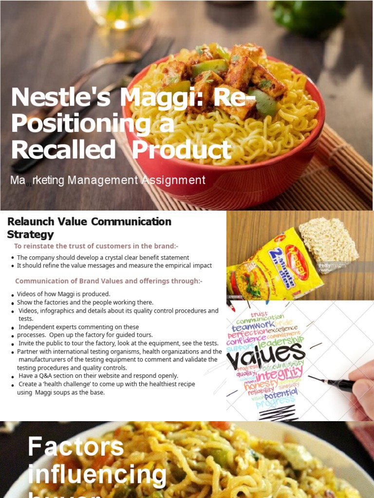 Nestle's Maggi: Re-Positioning A Recalled Product: Ma Rketing Management Assignment | PDF ...