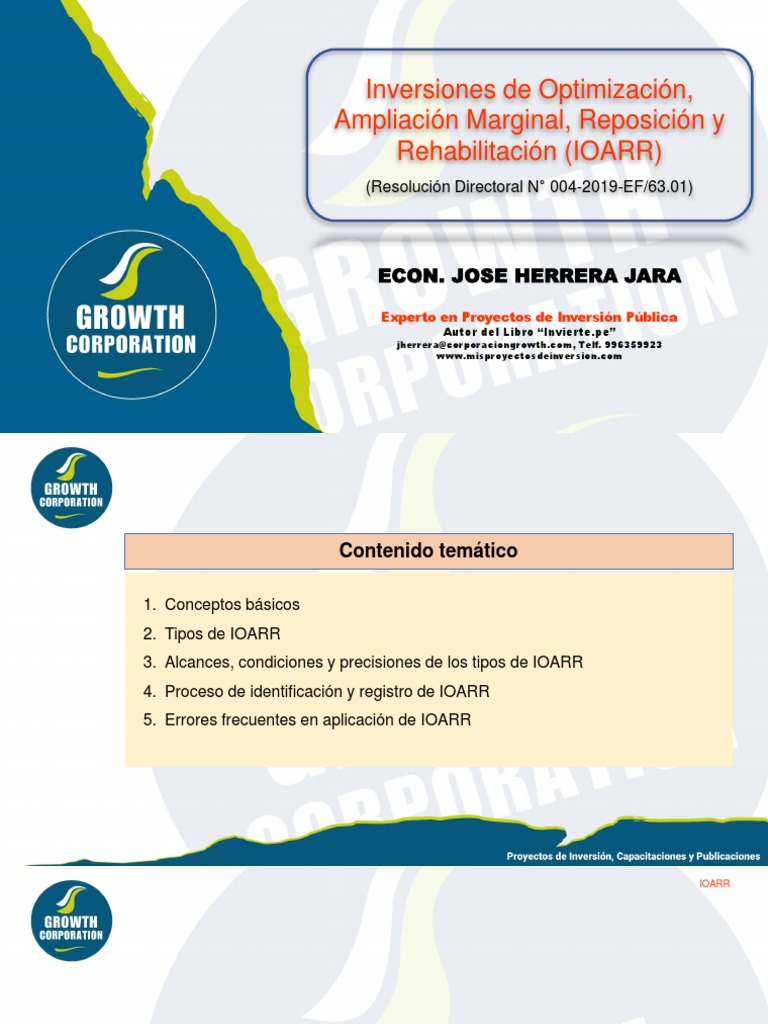 Presentación PPT - IOARR | PDF | Infraestructura | Diseño