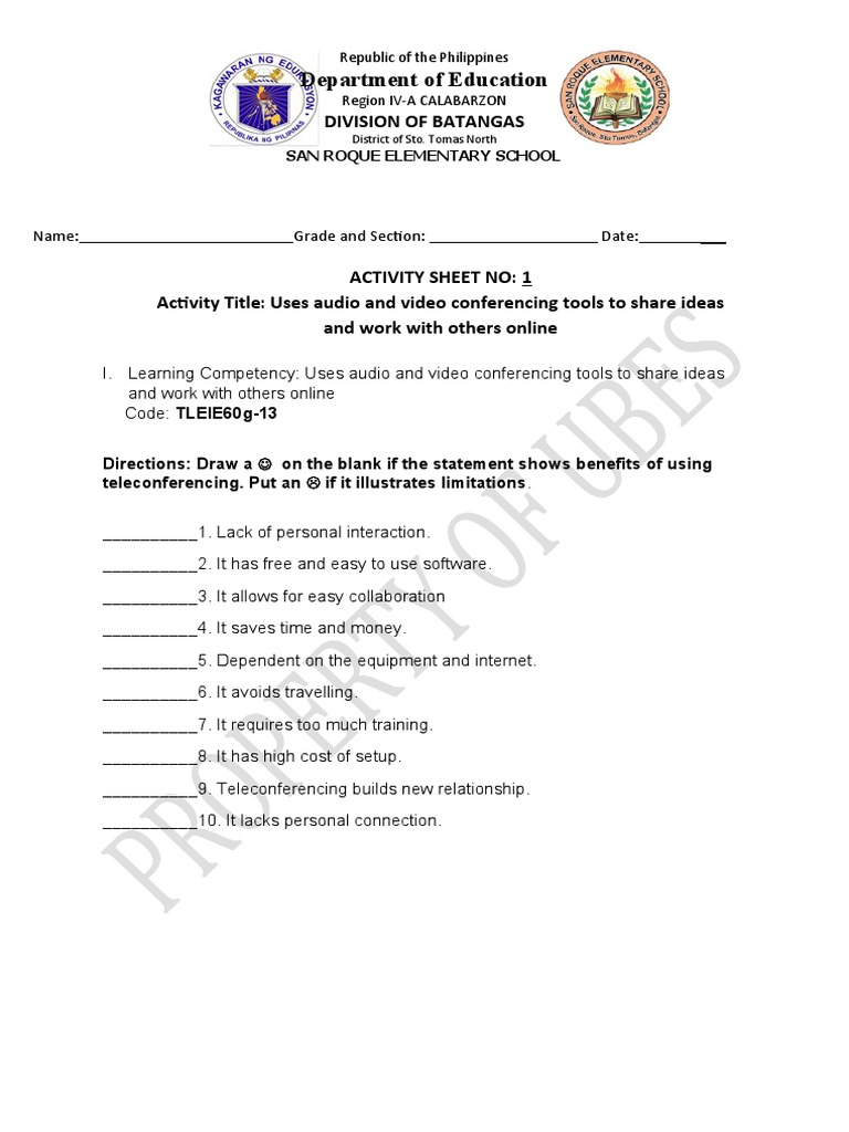 Tle Worksheet Verunque 1 | PDF | Internet | Smartphone