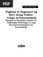 Pagbasa at Pagsusuri... Q4 Module 2 | PDF