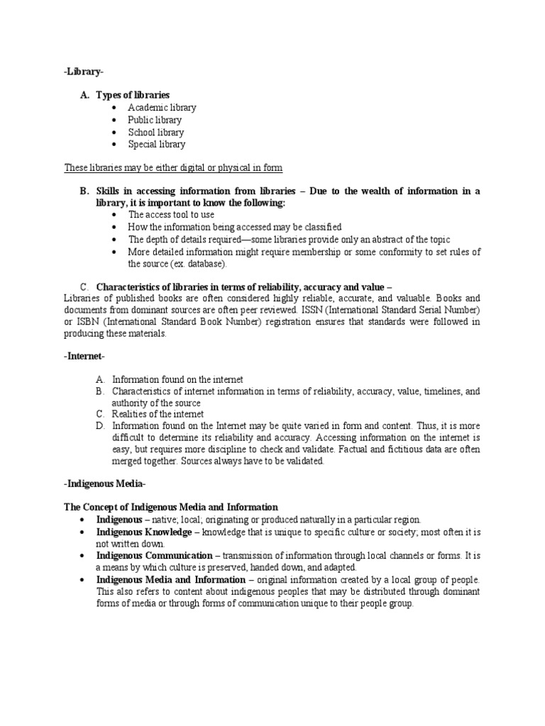 Types of Libraries | PDF | Libraries | Mass Media