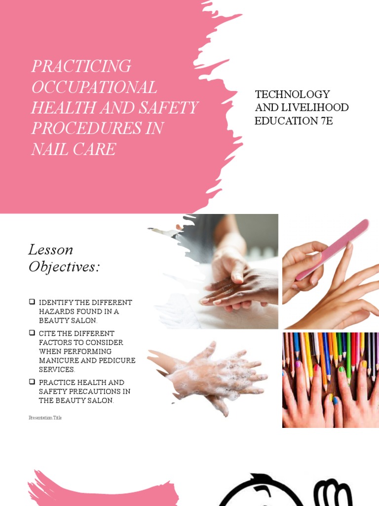 Practicing Occupational Health and Safety Procedures in Nail Care | PDF ...