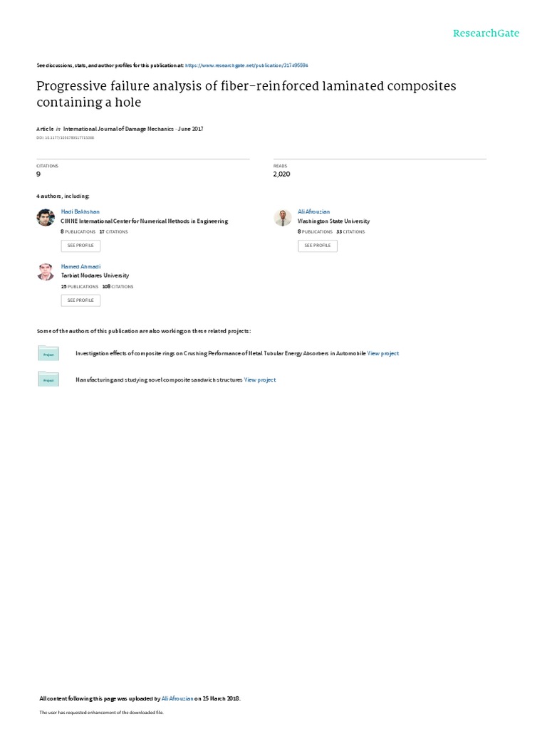 Progressive Failure Analysis of Fiber-Reinforced Laminated Composites ...