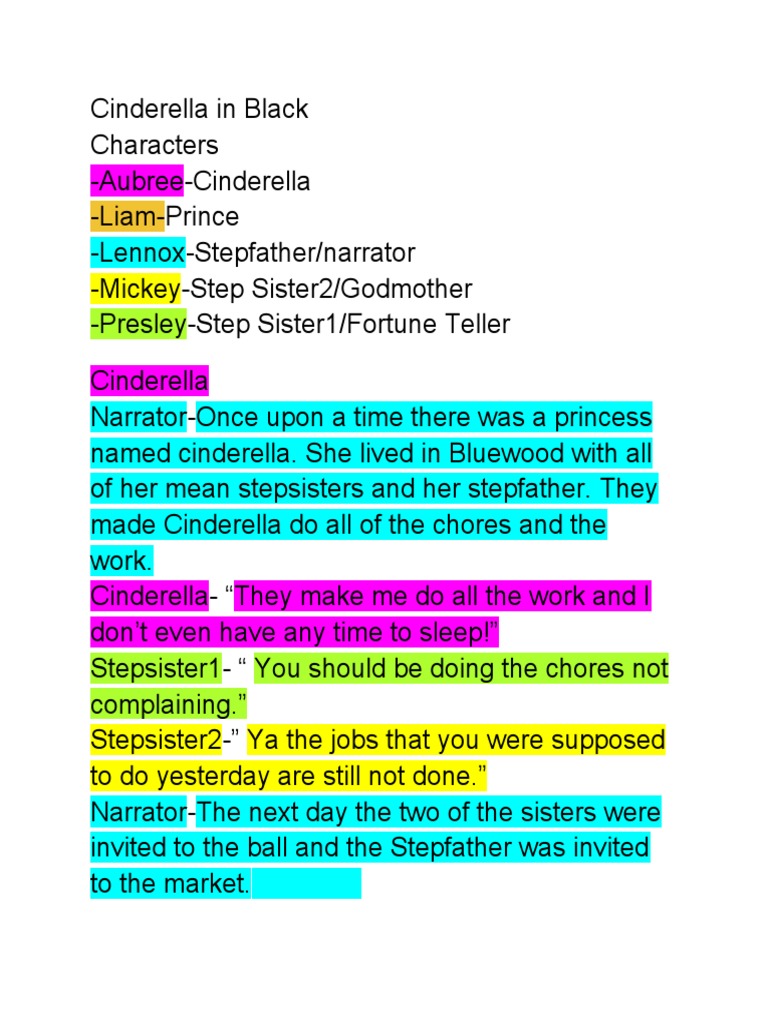 Fairy Tale Script | PDF | Cinderella