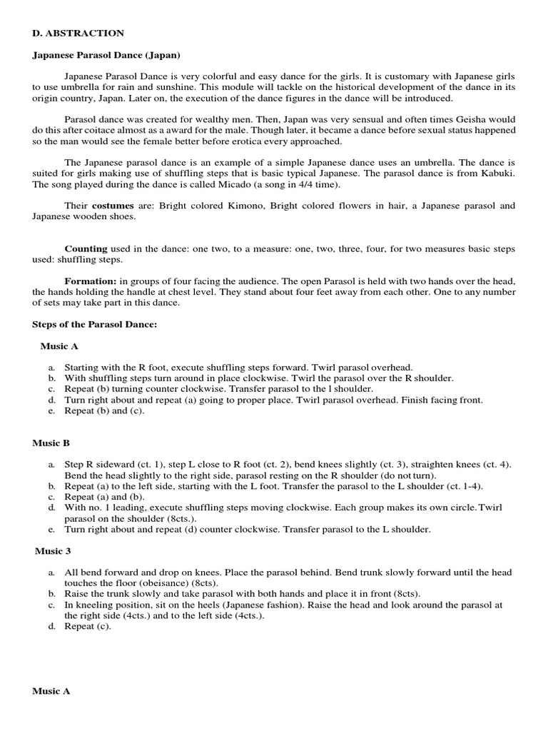 Module 1 Handouts | PDF | Dances | Folklore