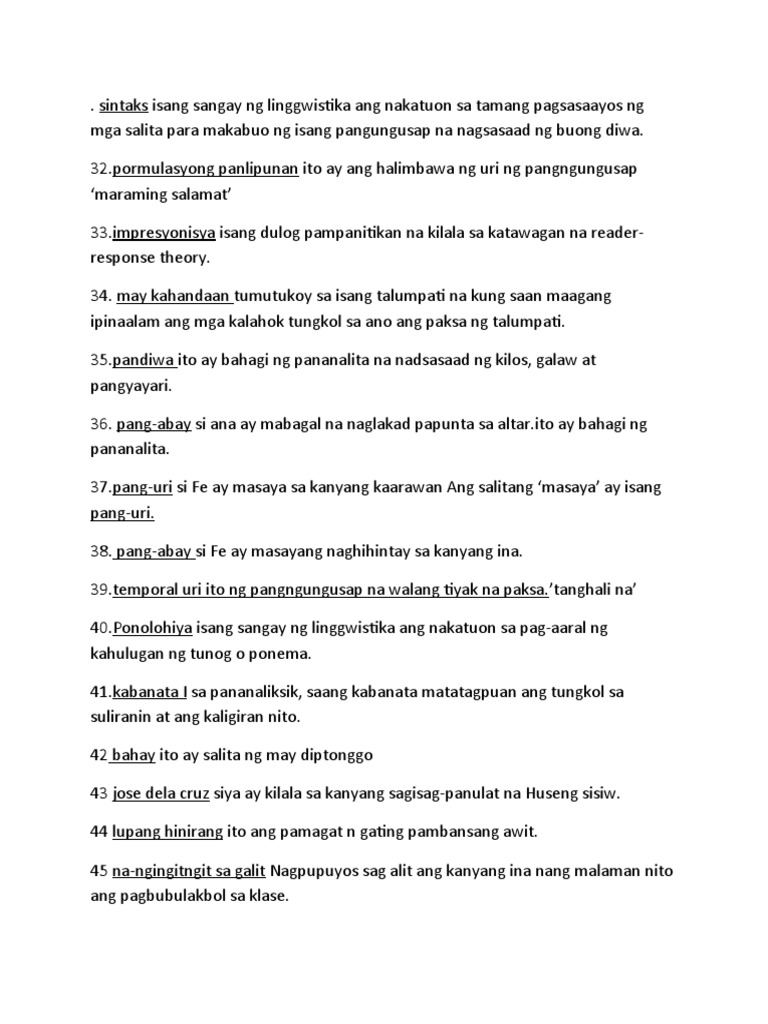 Sintaks Isang Sangay NG Linggwistika Ang Nakatuon Sa Tamang Pagsasaayos ...