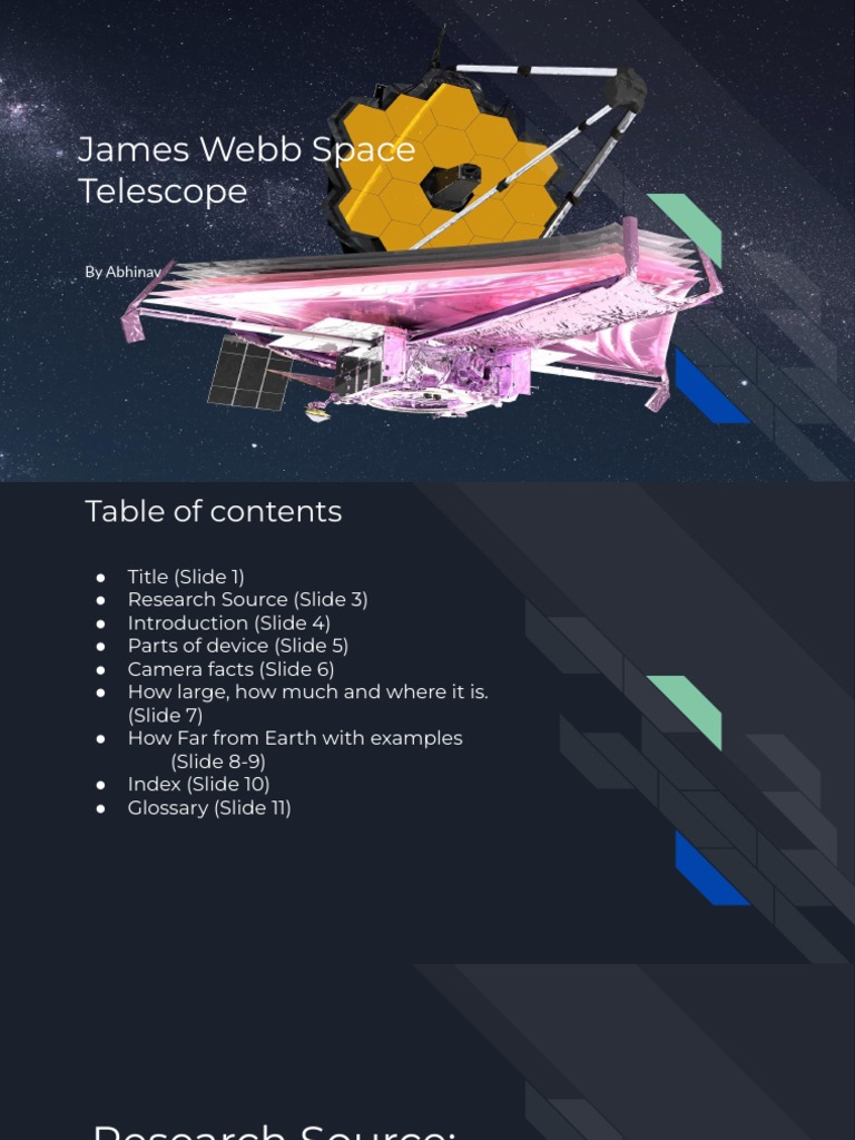 James Webb Space Telescope | PDF | Solar System | Stars