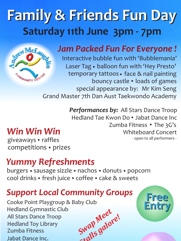 Family & Friends Fun Day Event Guide | PDF