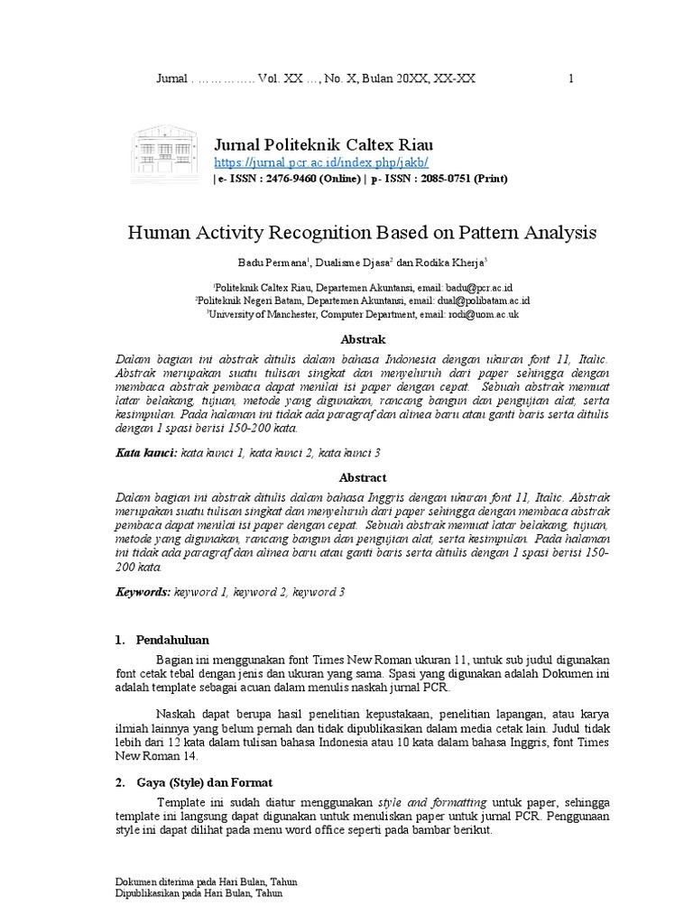 Template Journal PCR Update New 2019 | PDF