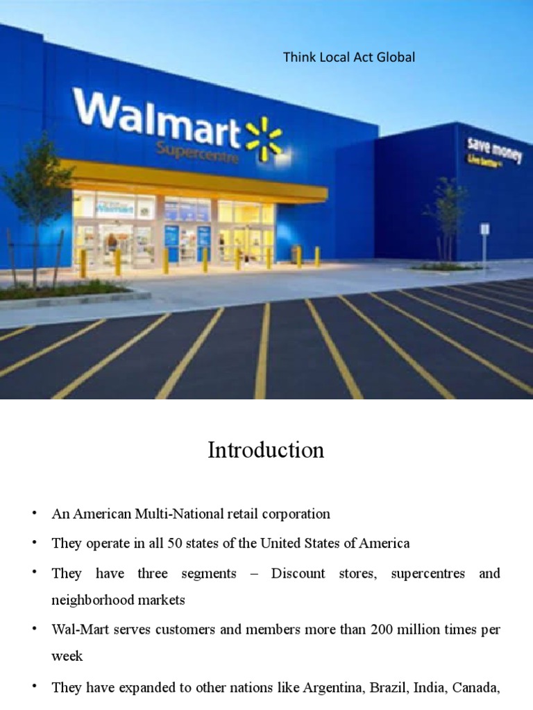 Walmart Presentation | Download Free PDF | Walmart | Retail