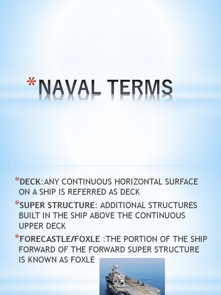Naval Terms | PDF | Ships | Deck (Ship)