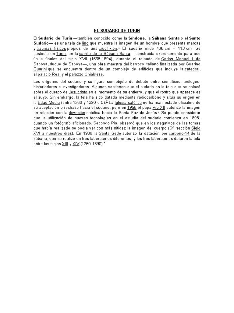 El Sudario de Turin | PDF