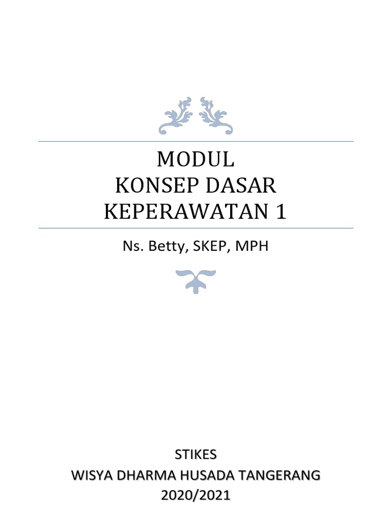 Modul Konsep Dasar Keperawatan 1 Pdf