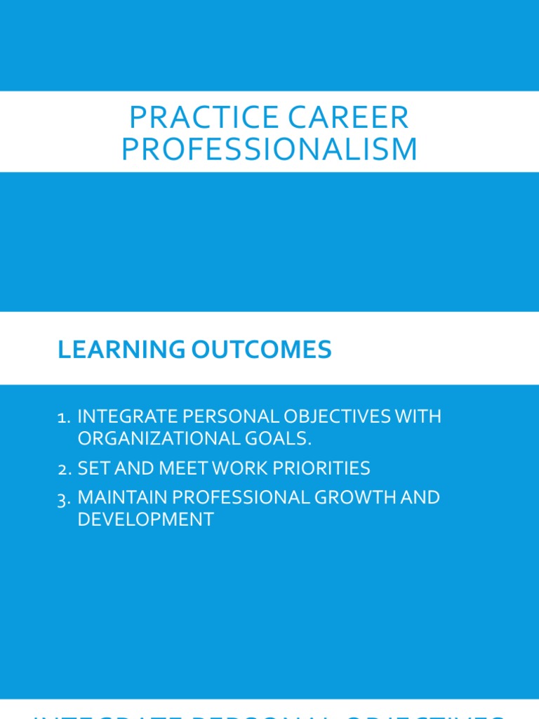 03 Practice Career Professionalism | PDF | Goal | Employment