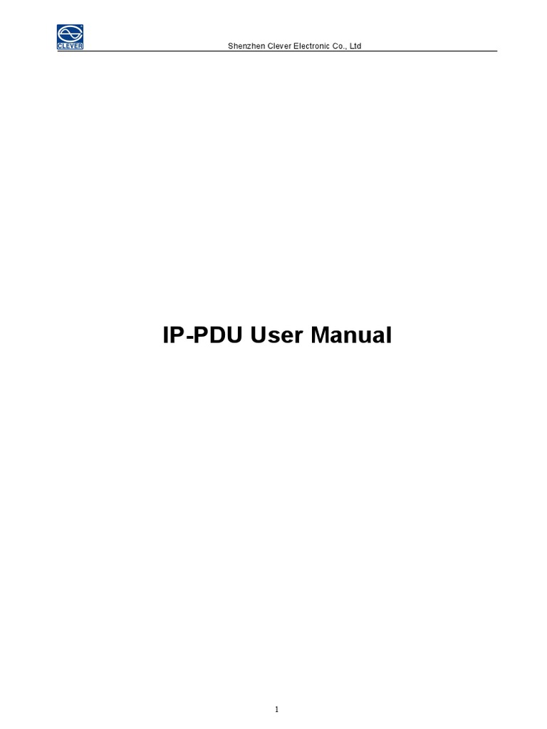 IP-PDU User Manual | PDF | Electric Power Distribution | Computer Network