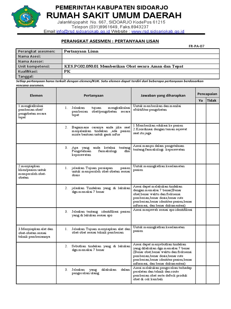 Pemberian Obat yang Aman dan Tepat | PDF