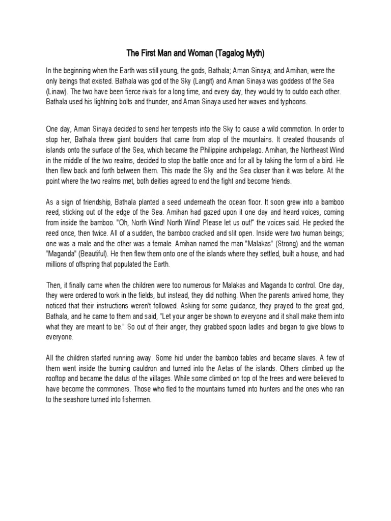 CHAPTER 2 LESSON 1 The First Man and Woman | PDF | Mythology