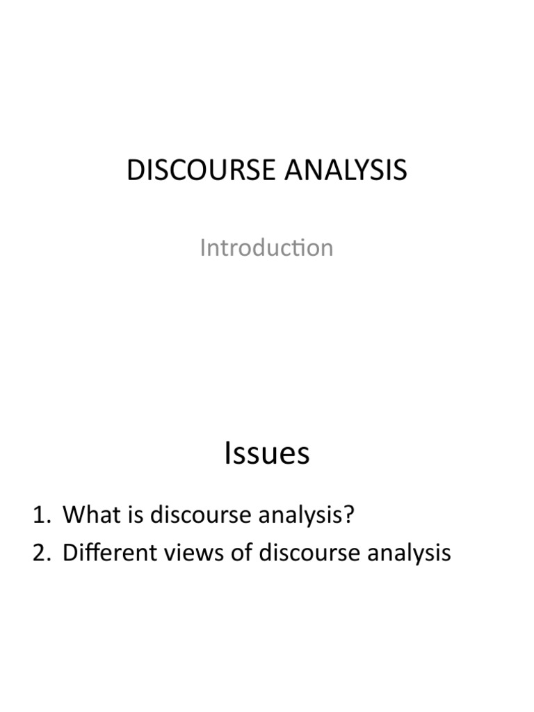 Understanding Discourse Analysis | PDF | Discourse | Linguistics