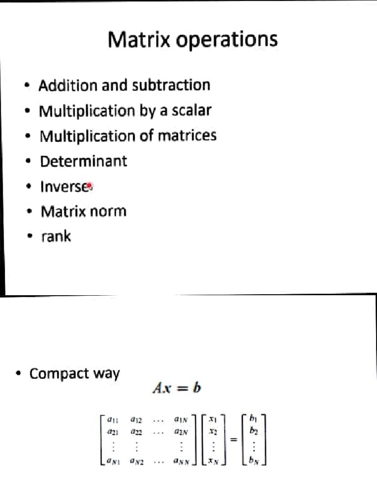 Matrix Fundamentals | PDF | Matrix (Mathematics) | Linear Algebra