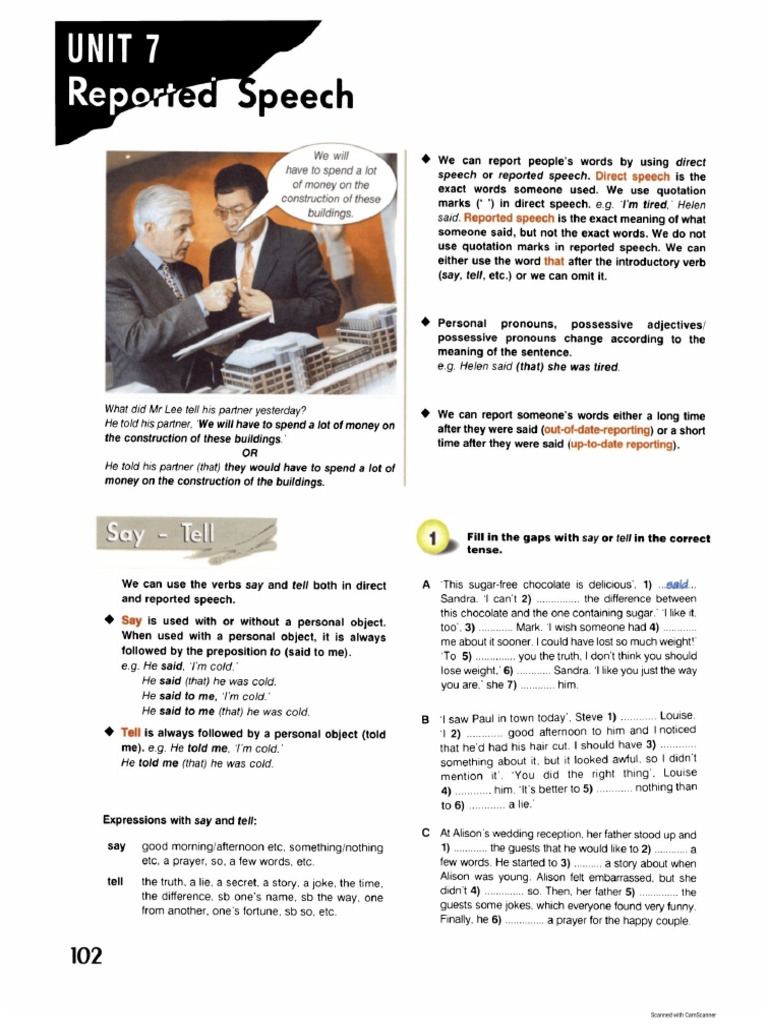 Reported Speech | PDF