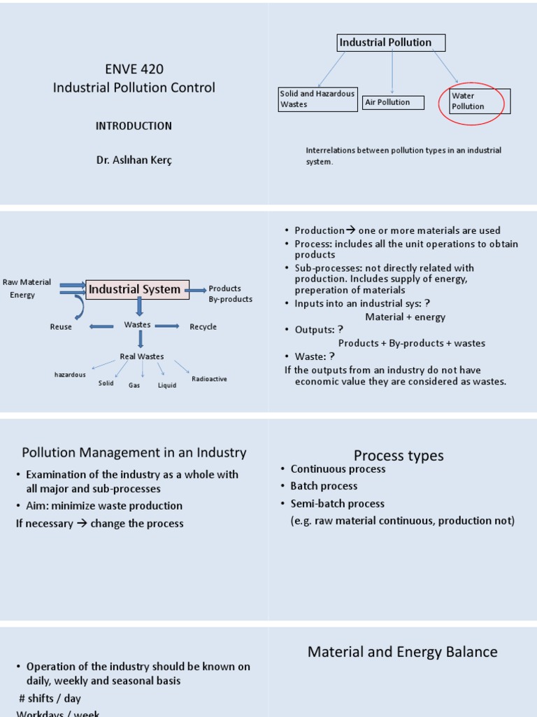 Industrial Pollution Control Overview | PDF | Sewage Treatment | Water ...