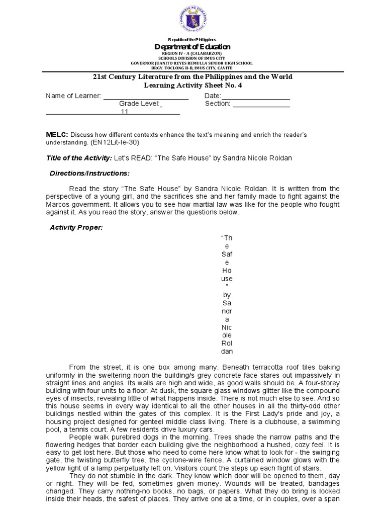 Las4-W4-Melc-3 Part 1 | PDF